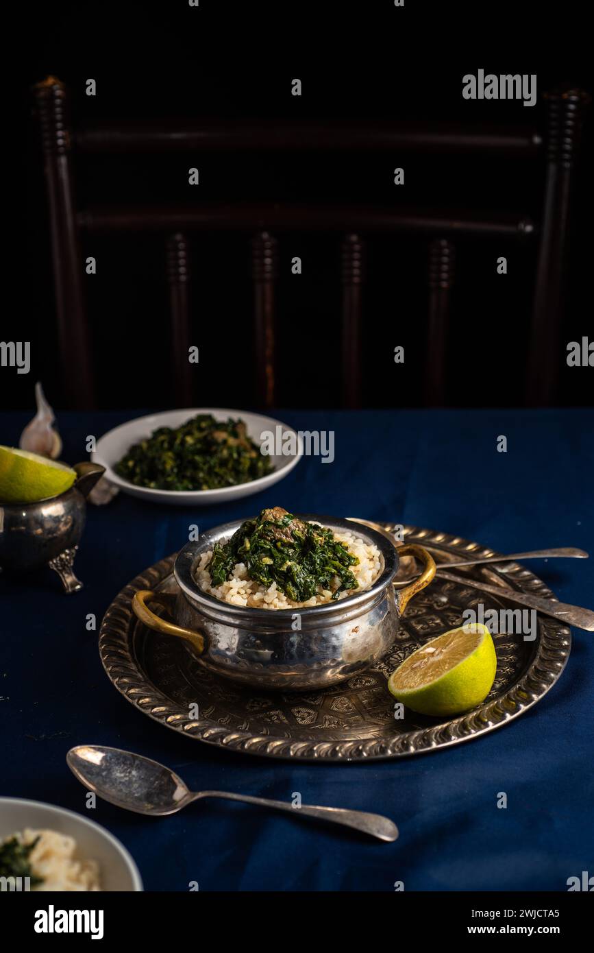 spinach arabic stew Stock Photo - Alamy