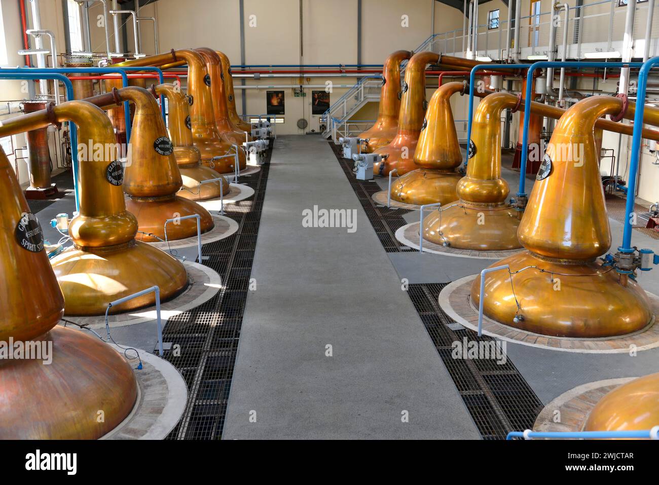 Distillation flask, Glenfiddich Whisky Distillery, Dufftown, Scotland ...