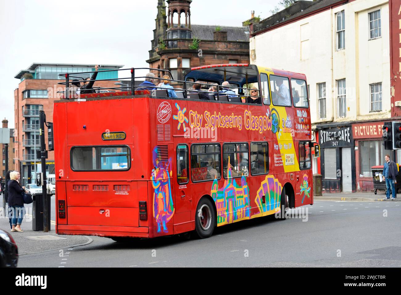 City Sightseeling Bus in the centre of Glasgow, Glasgow, Scotland ...
