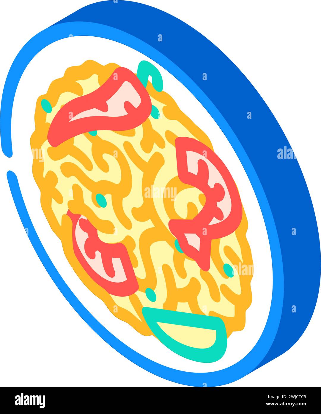 pad thai cuisine isometric icon vector illustration Stock Vector Image ...