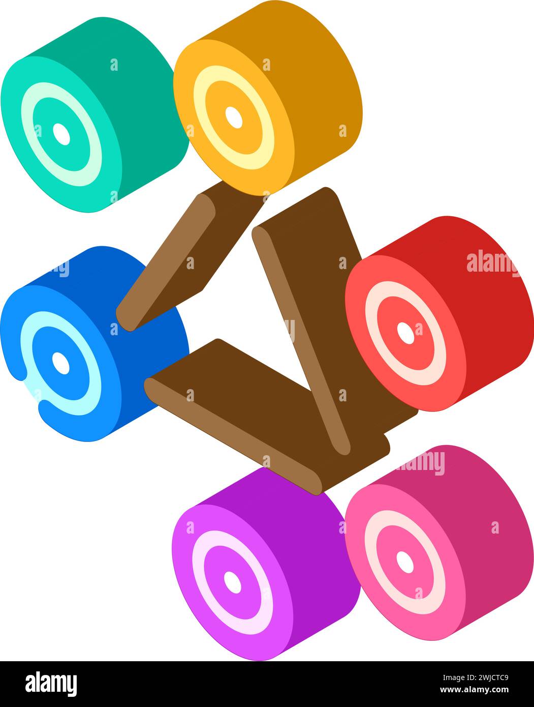 color theory ux ui design isometric icon vector illustration Stock ... color theory ux ui design isometric icon vector illustration Stock ...