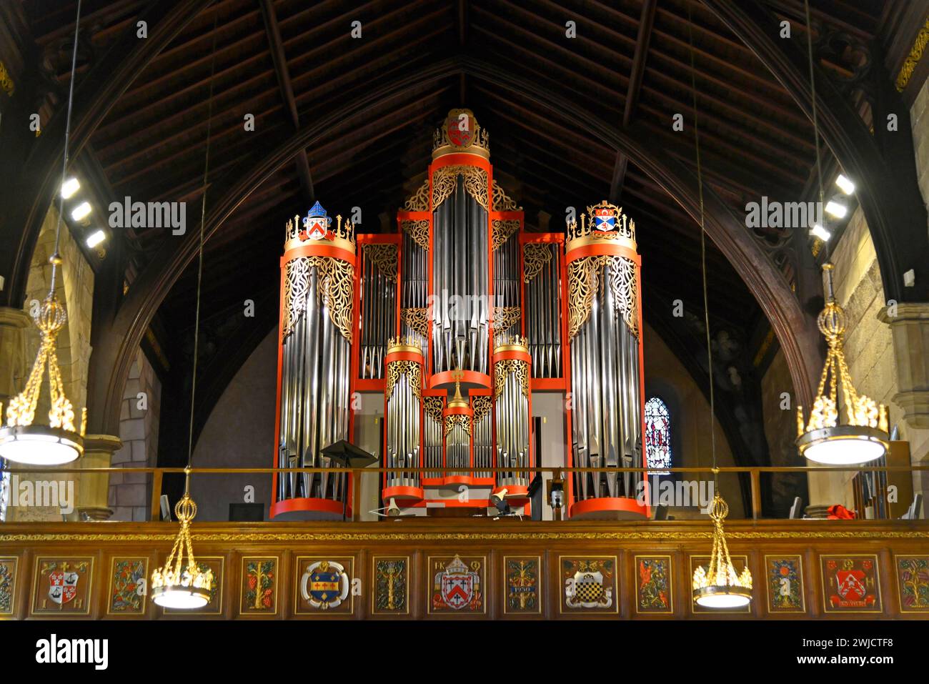 Organ, interior view of St Salvator's Chapel at the University of St ...