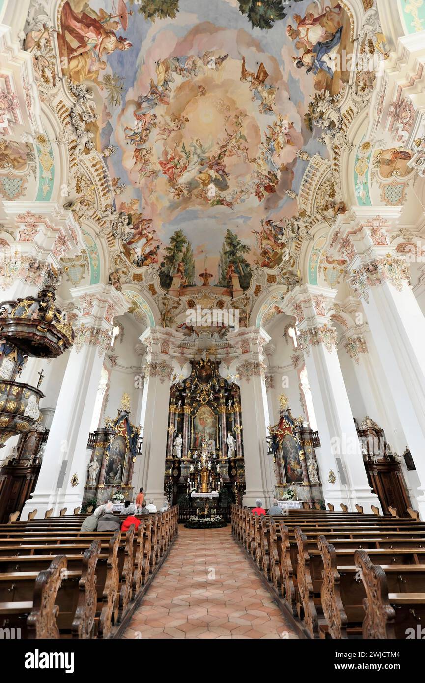 Interior view, pilgrimage church of St Peter and Paul, built by the ...