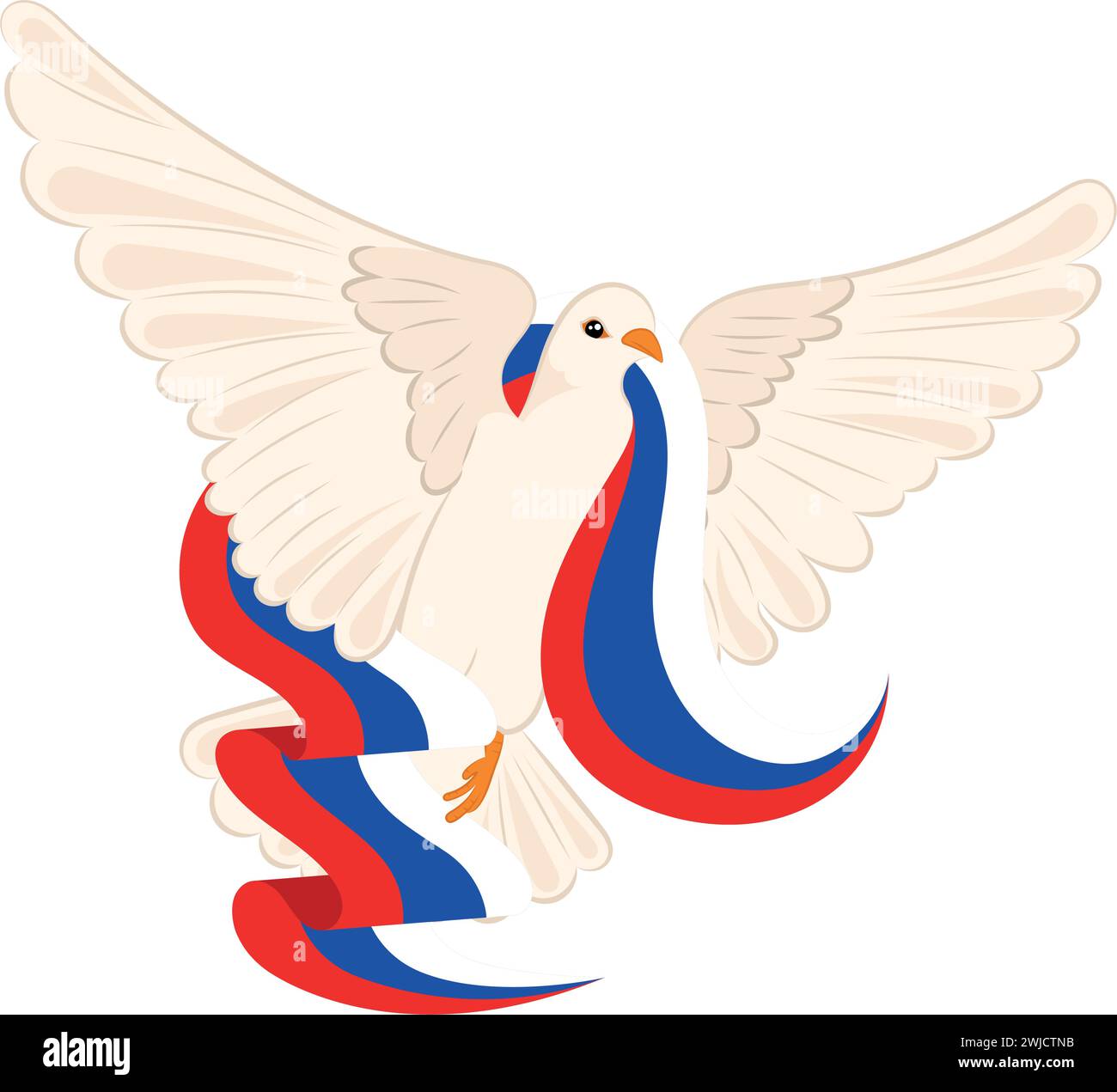 Bird of peace with flag of Russia Vector Stock Vector Image & Art - Alamy
