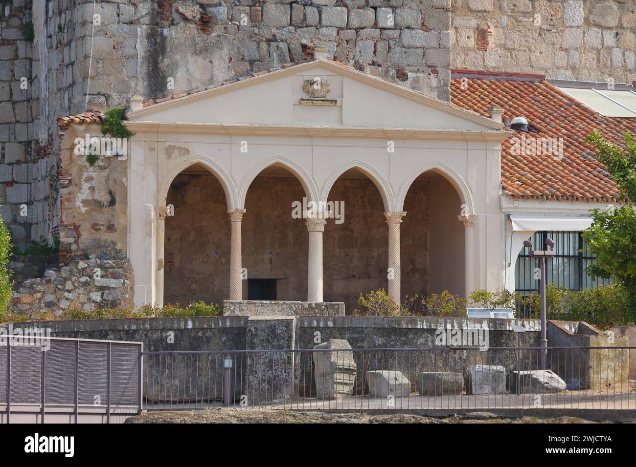 Historical temple in the UNESCO Alcazaba built 9th century, Merida ...