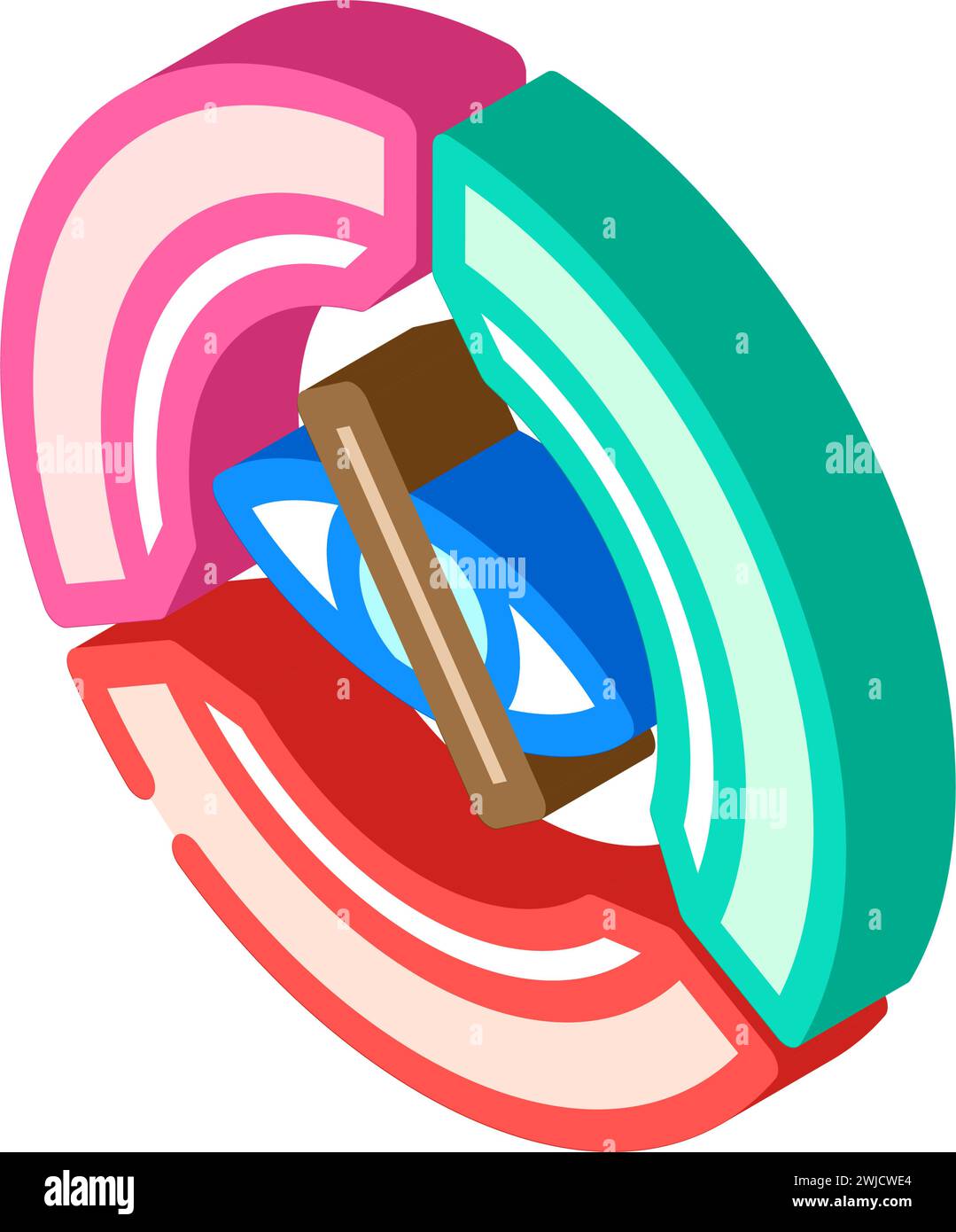 color accessibility ux ui design isometric icon vector illustration ...