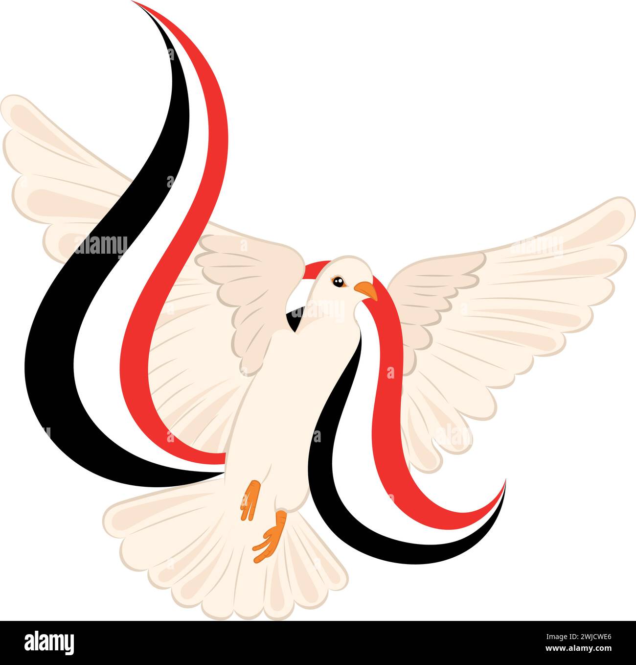 Bird of peace with flag of Egypt Vector Stock Vector Image & Art - Alamy
