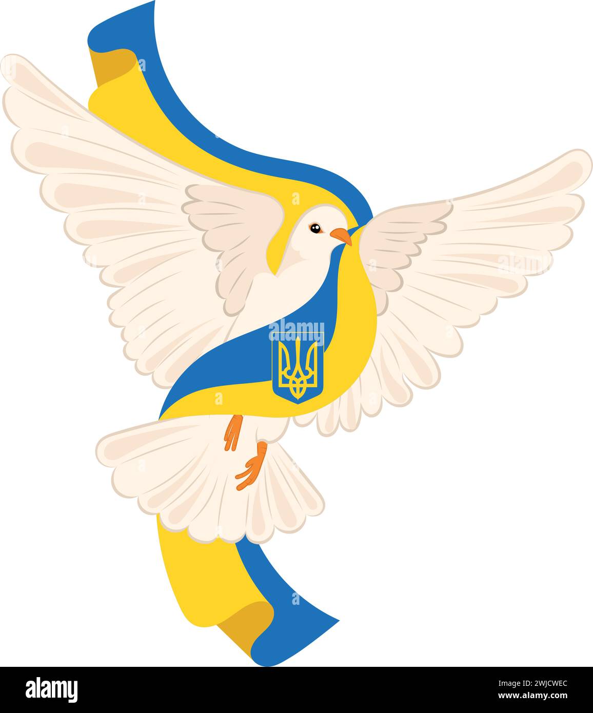 Bird of peace with flag of Ukraine Vector Stock Vector Image & Art - Alamy