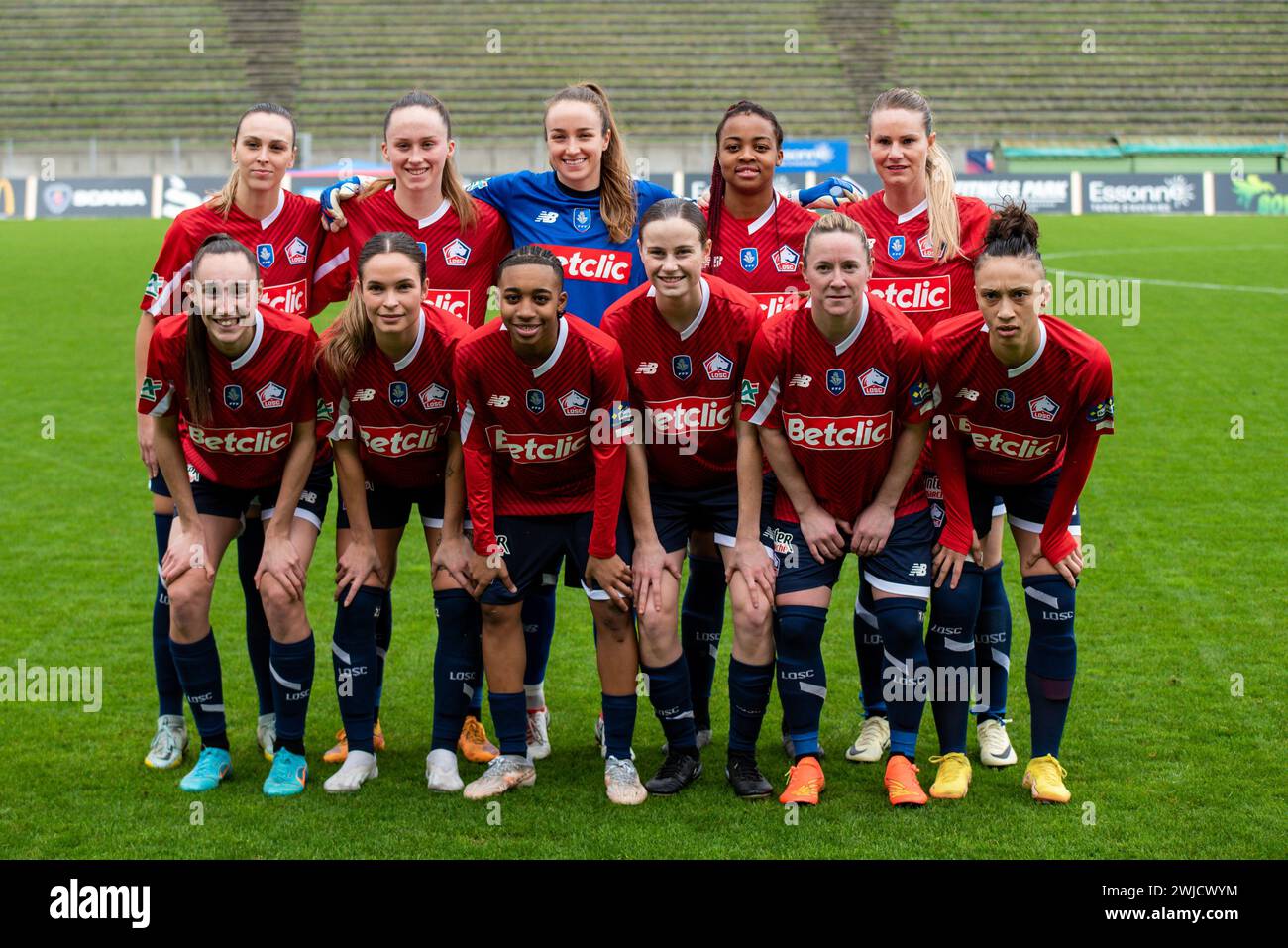 The players of LOSC Lille ahead of the Women's French Cup, Quarter ...