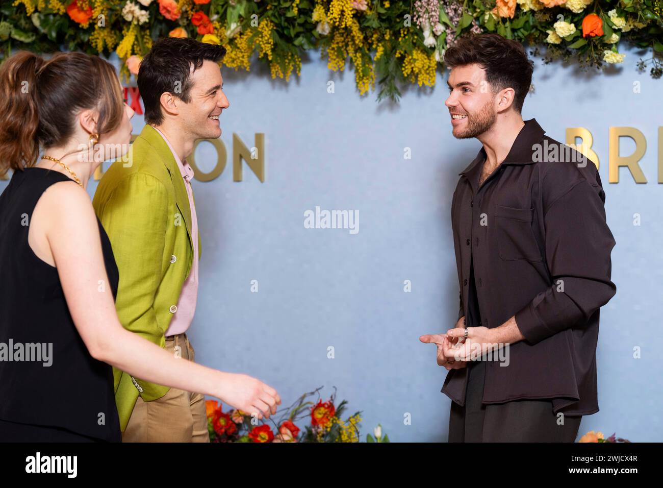 Claudia Jessie, from left, Luke Thompson and Luke Newton pose for ...