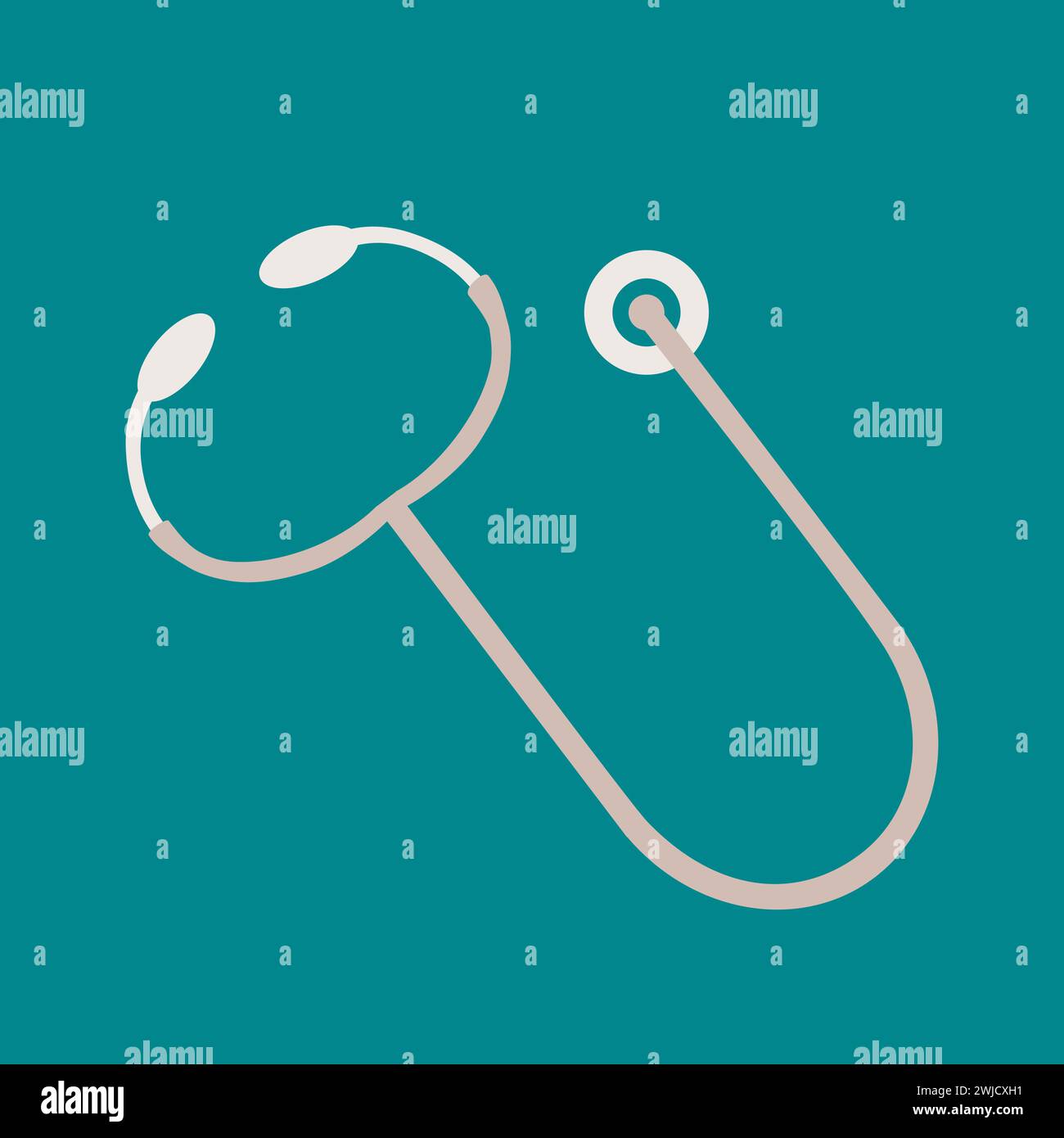 A medical instrument stethoscope for listening to the lungs and ...