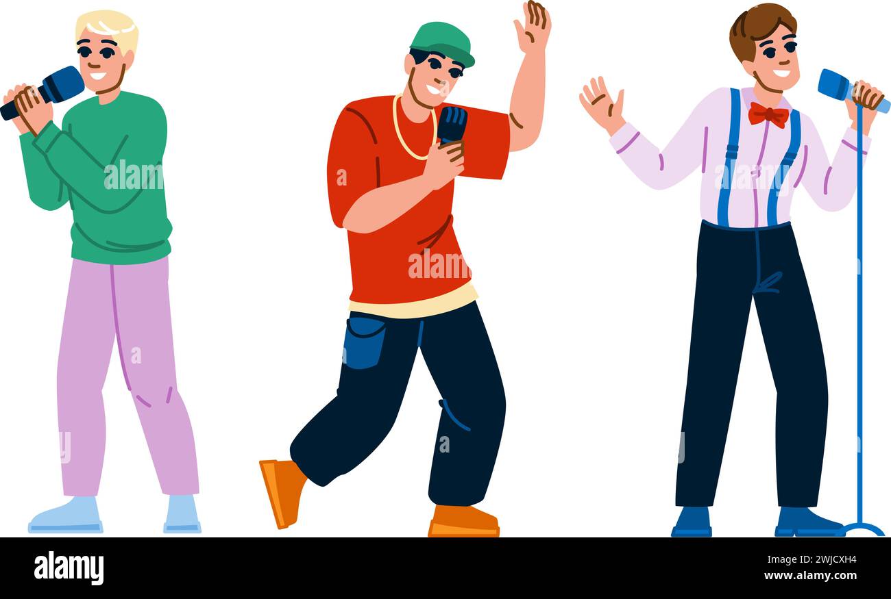 sing singer man vector Stock Vector Image & Art - Alamy