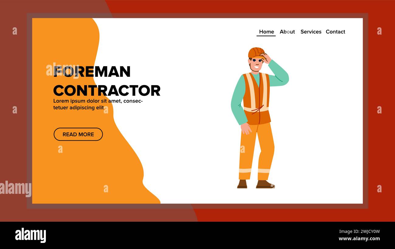 worker foreman contractor vector Stock Vector Image & Art - Alamy