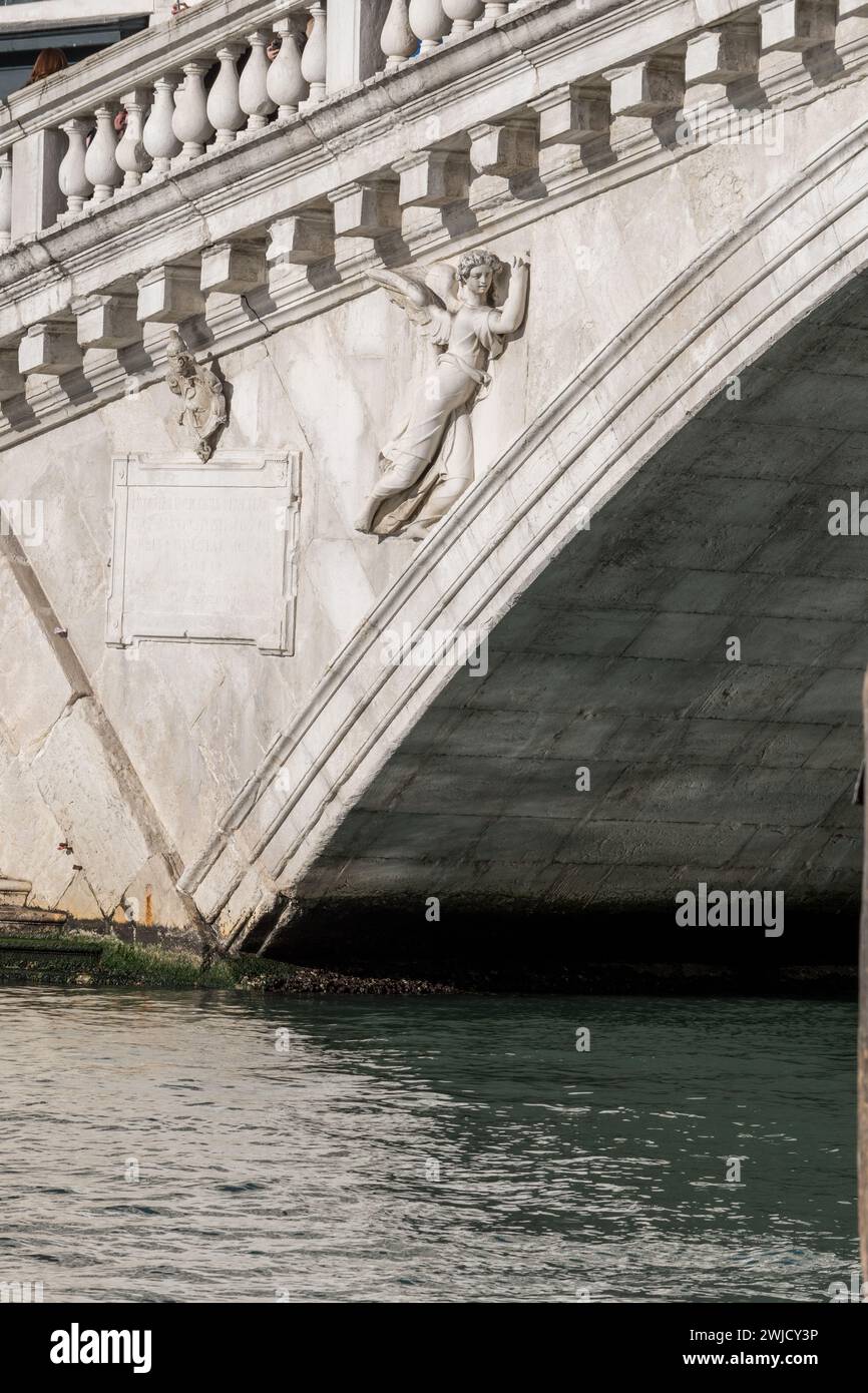 Venice, Italy - February 13th, 2024: Details of the Rialto bridge in ...