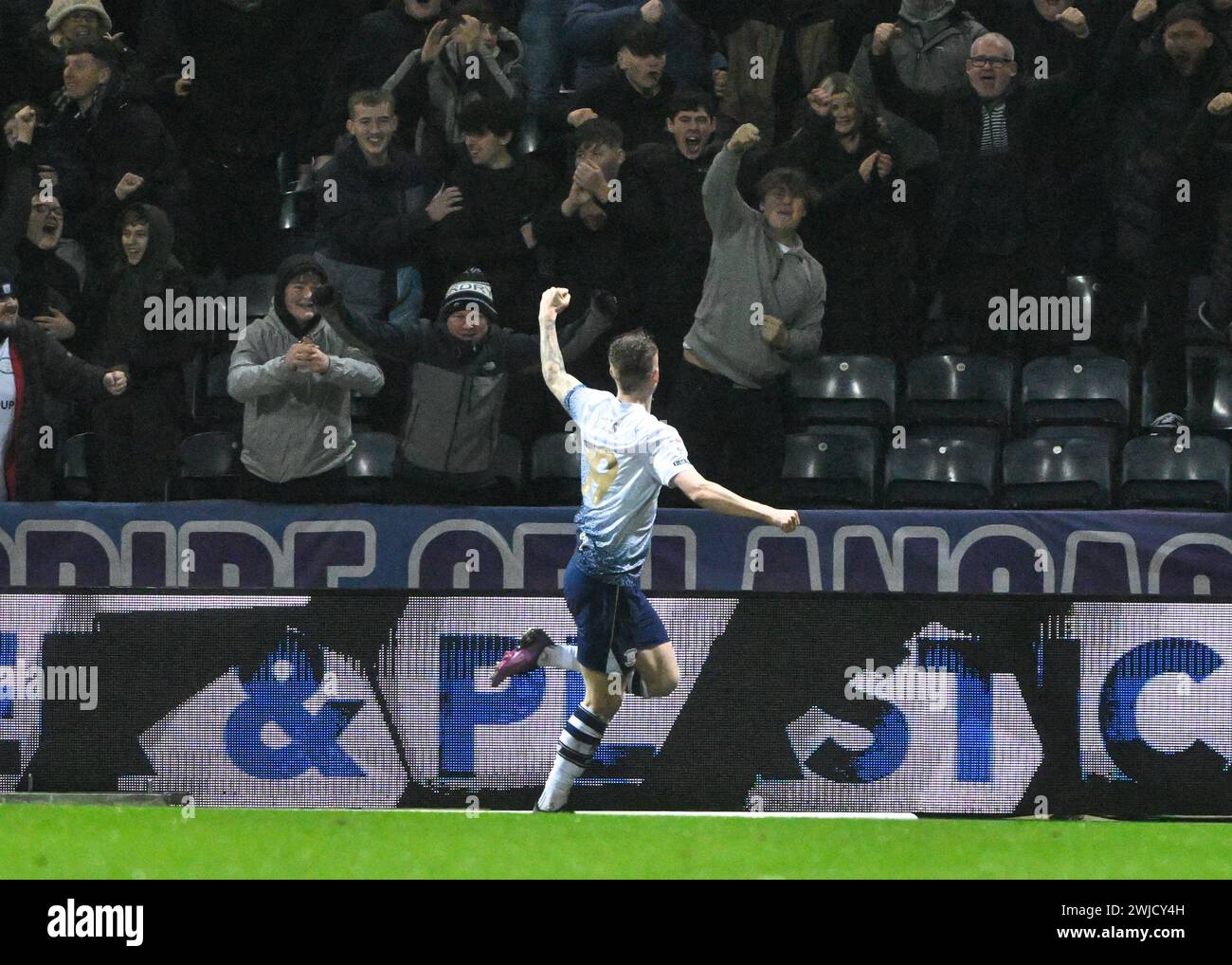 Emil Riis Jakobsen of Preston North End celebrates his goal to make it ...