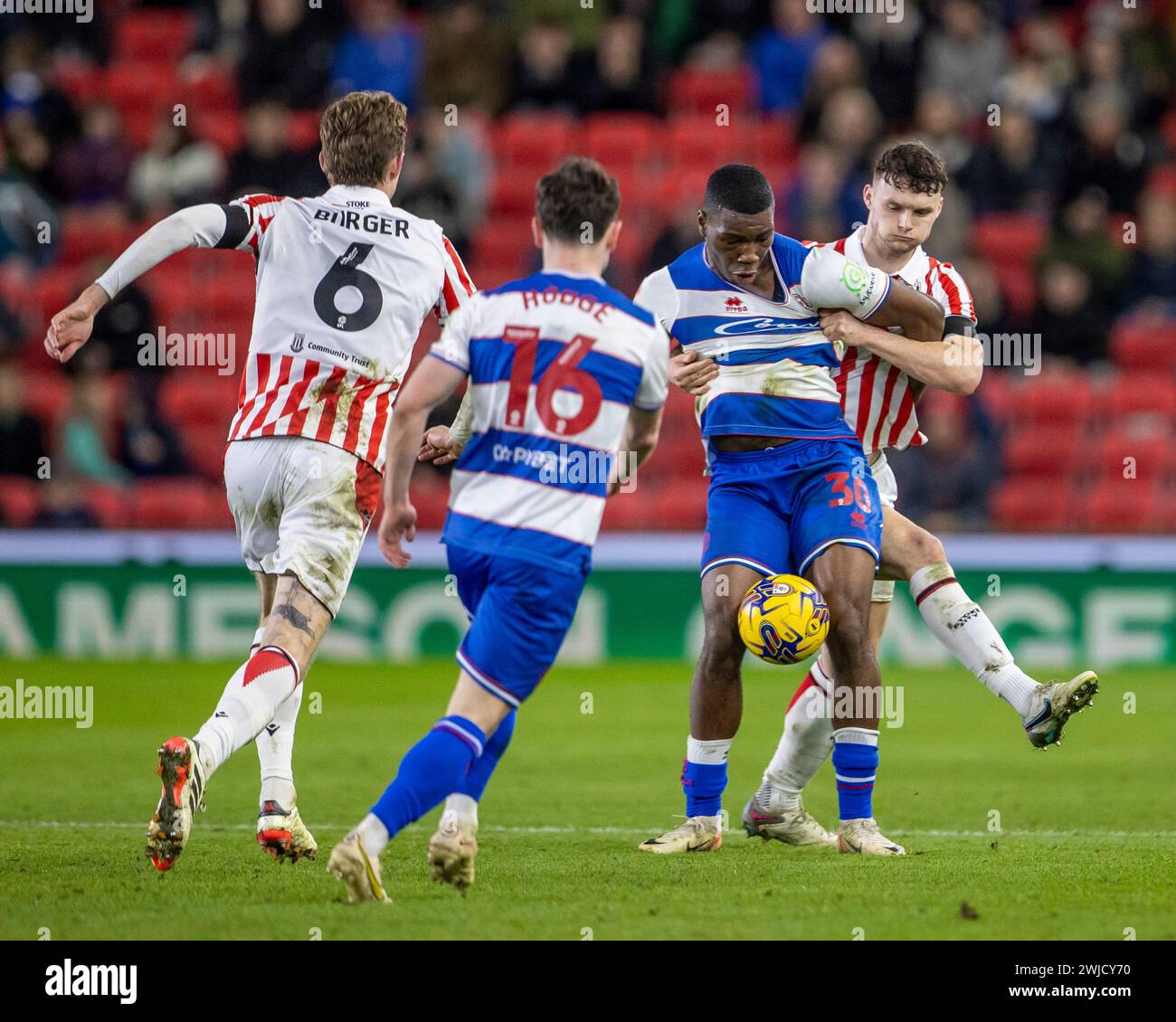 14th February 2024; Bet365 Stadium, Stoke, Staffordshire, England; EFL ...