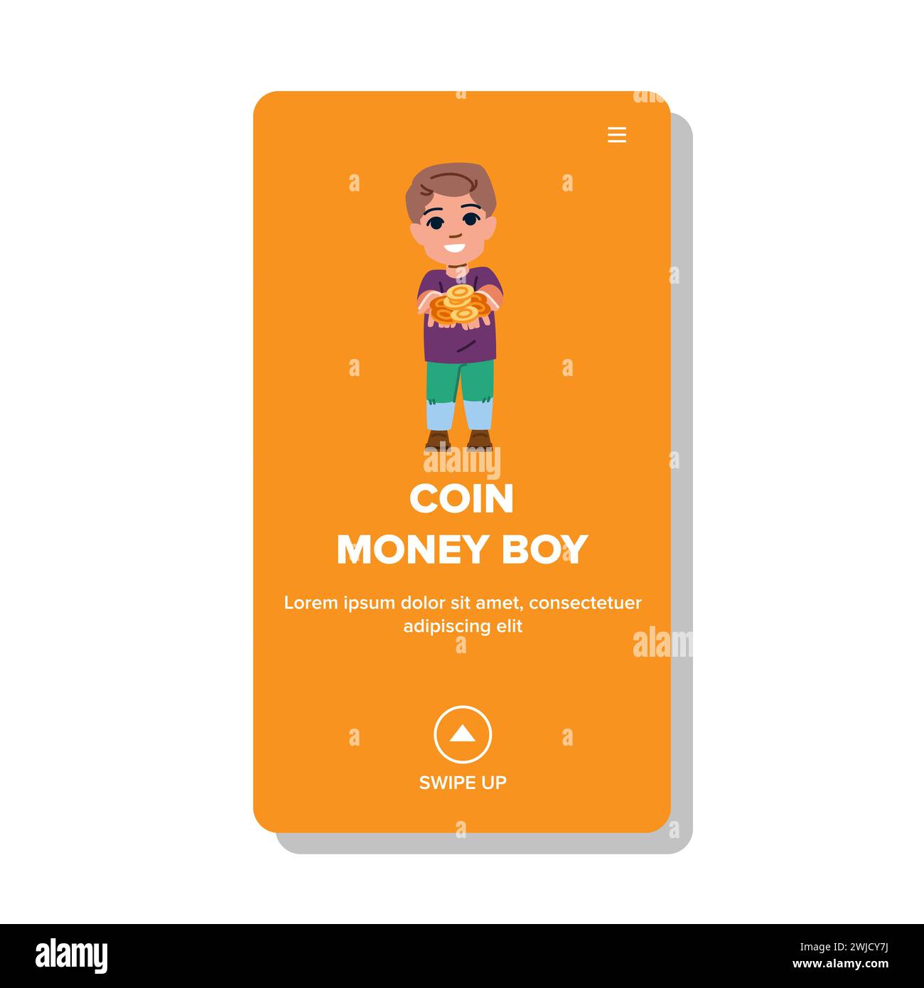 financial coin money boy vector Stock Vector Image & Art - Alamy