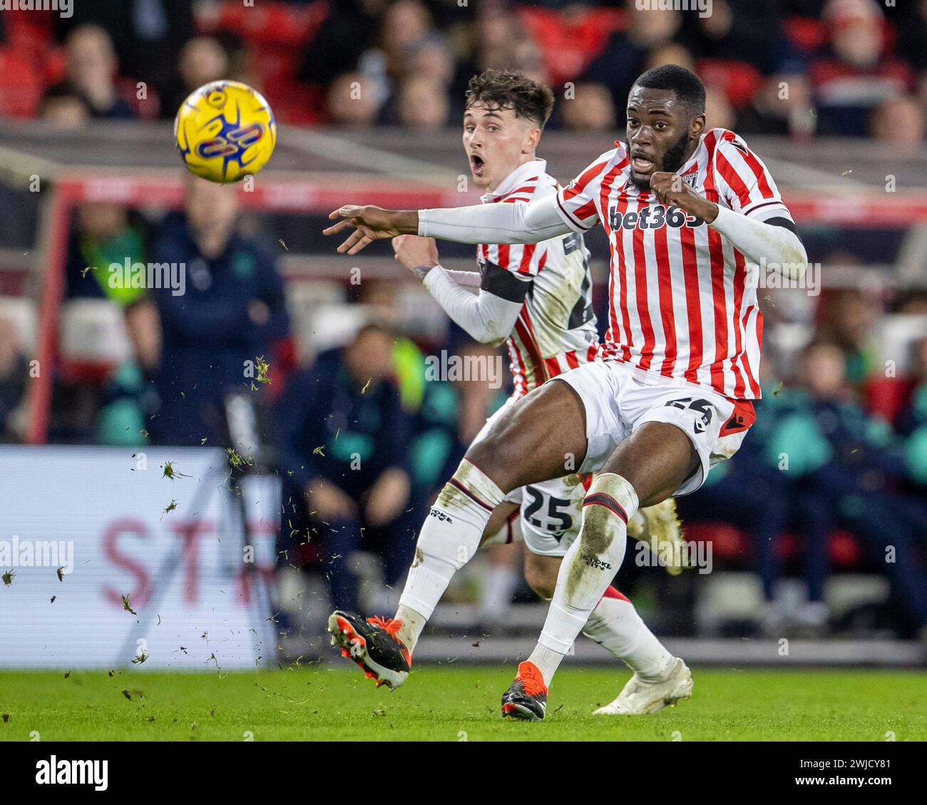 14th February 2024; Bet365 Stadium, Stoke, Staffordshire, England; EFL ...