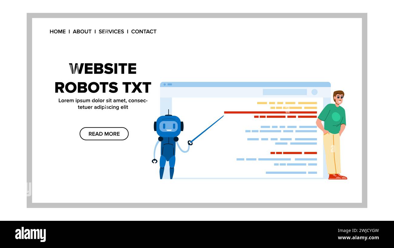 crawl website robots txt vector Stock Vector Image & Art - Alamy