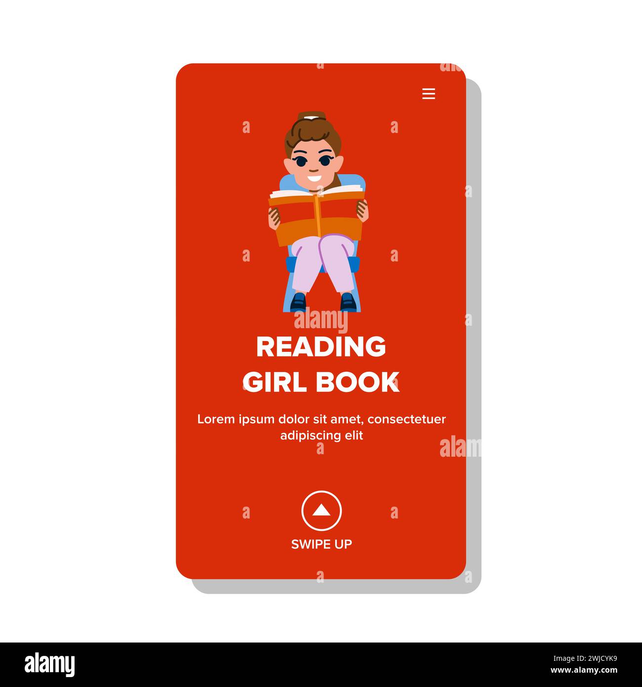 woman reading girl book vector Stock Vector Image & Art - Alamy
