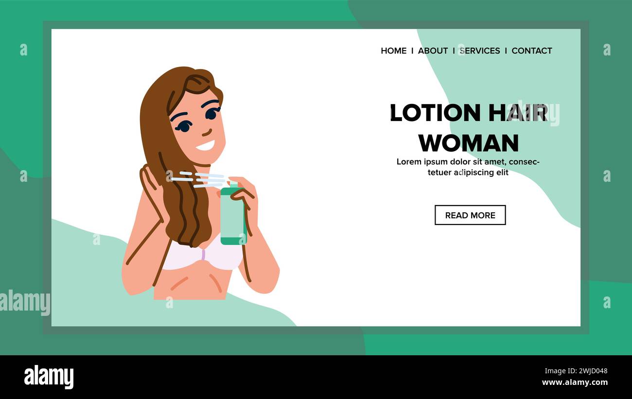 girl lotion hair woman vector Stock Vector Image & Art - Alamy