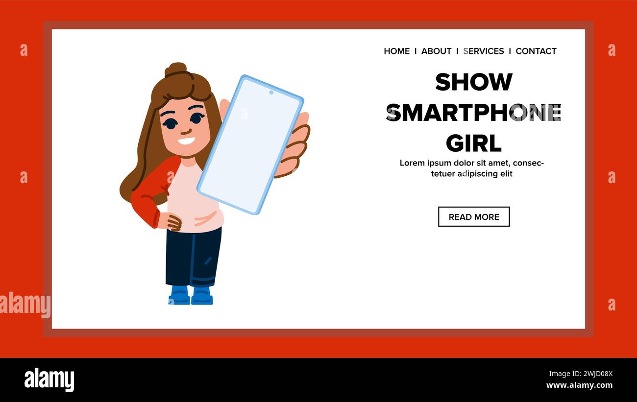 mobile show smartphone girl vector Stock Vector Image & Art - Alamy