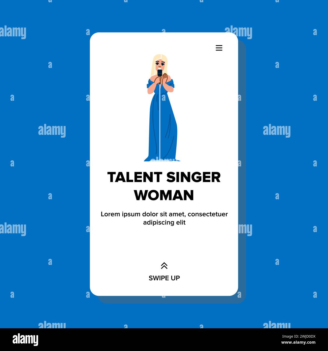 music talent singer woman vector Stock Vector Image & Art - Alamy