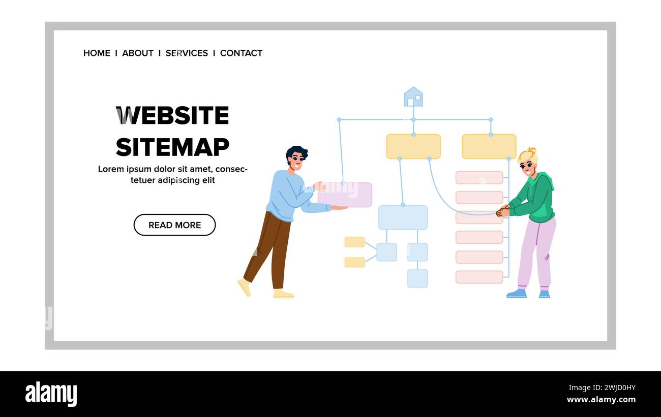 template website sitemap vector Stock Vector Image & Art - Alamy