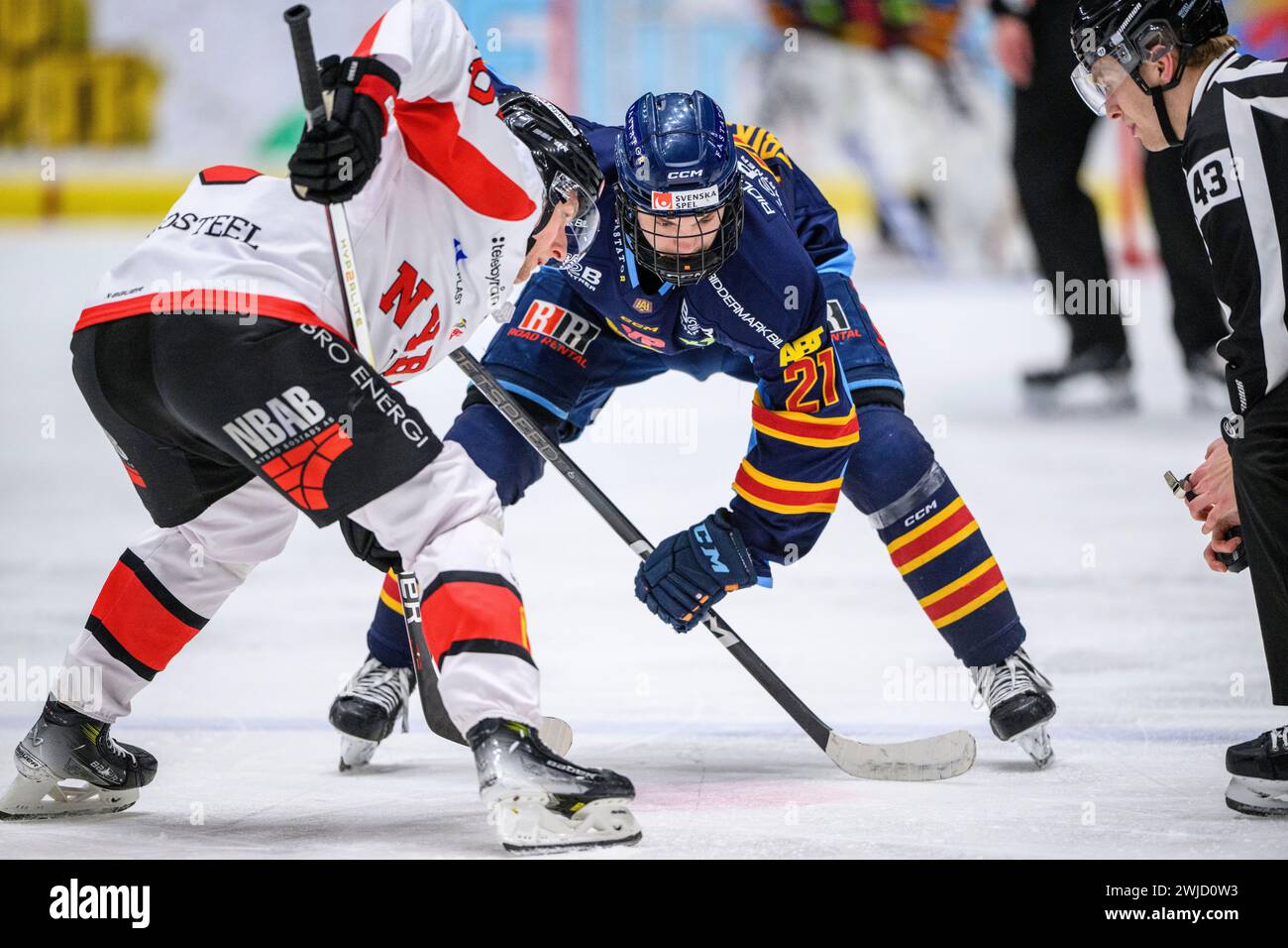 STOCKHOLM 2024-02-14 Djurgårdens Linus Eriksson under onsdagens match i ...