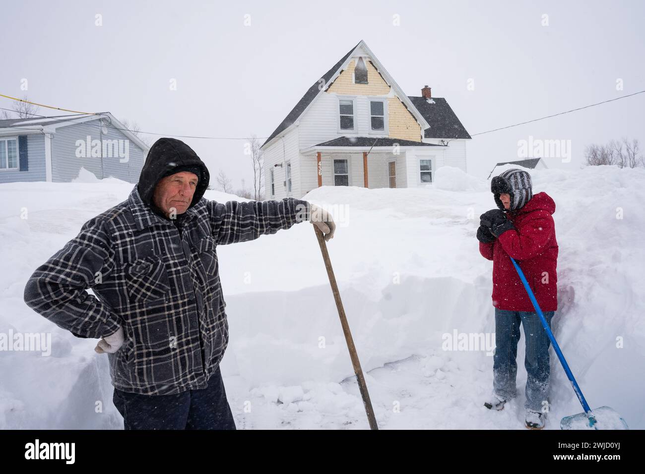 Sydney, Canada. 14th Feb, 2024. Allan Penney (left) and his sister ...