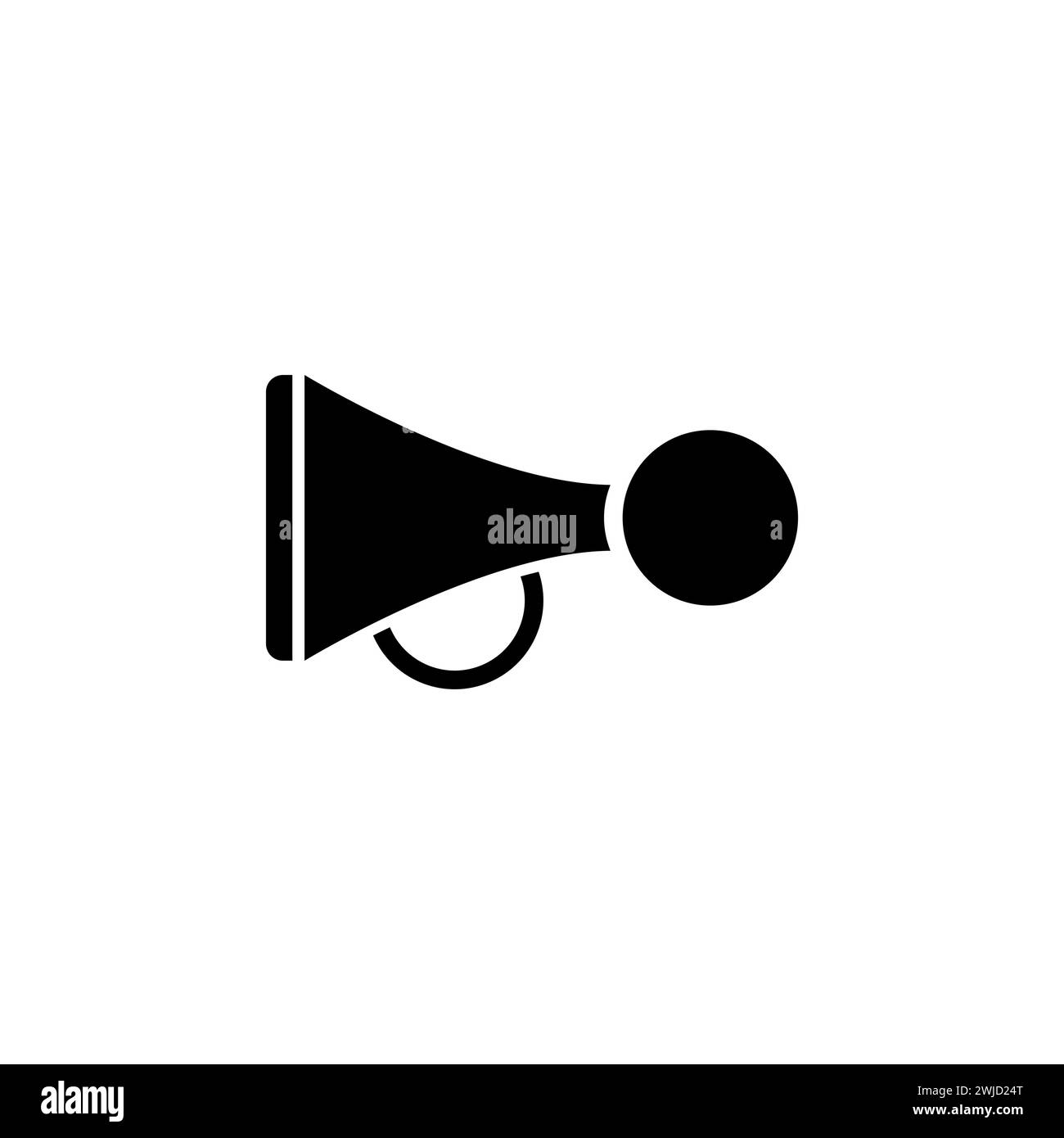 Klaxon Beep flat vector icon. Simple solid symbol isolated on white ...