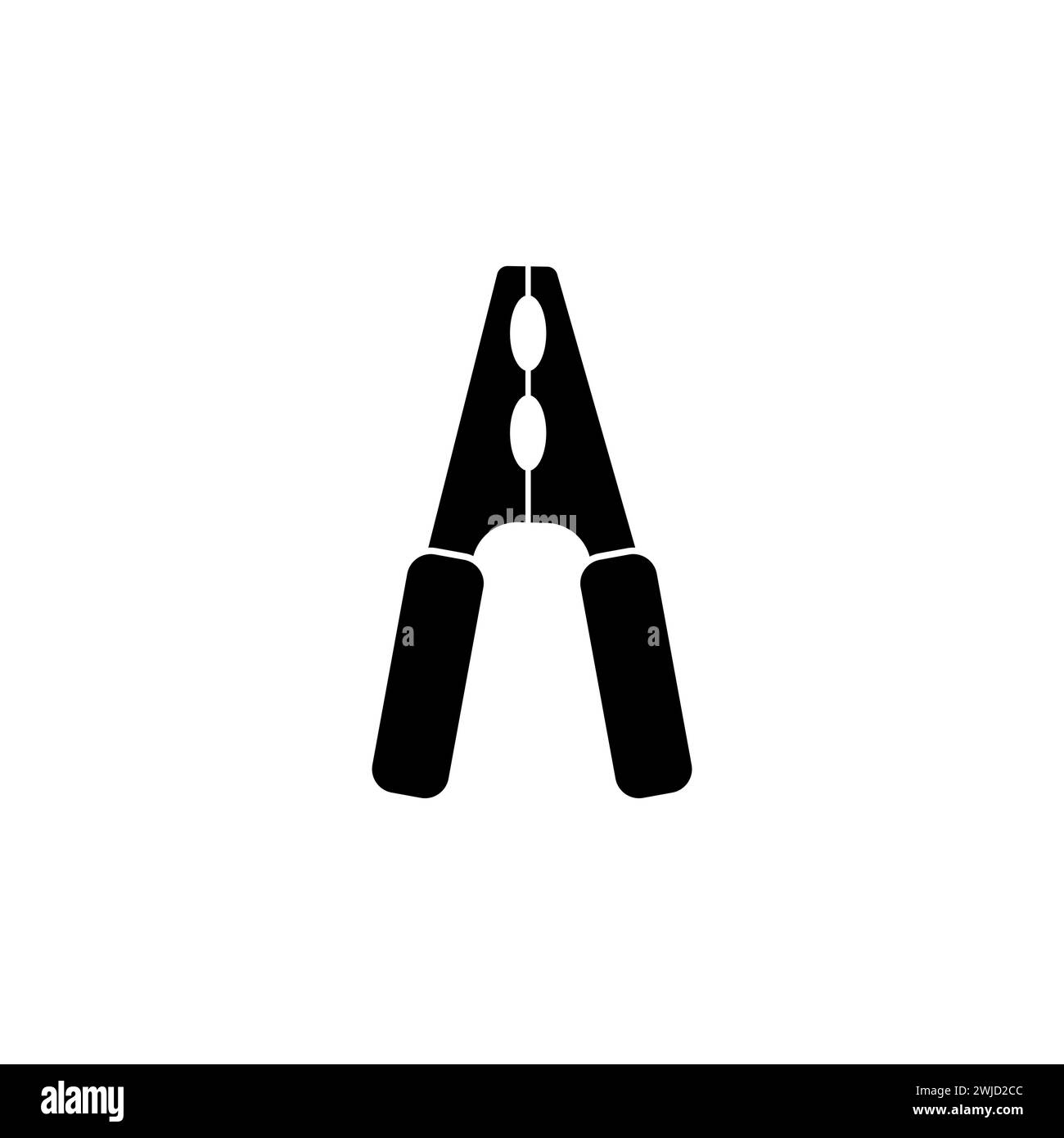 Car Jumper Power. Battery Charger Terminal flat vector icon. Simple ...