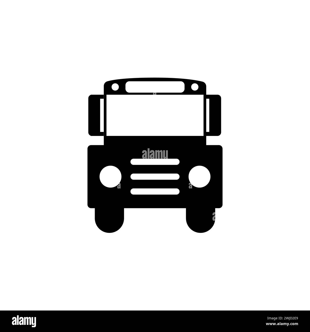 School Bus flat vector icon. Simple solid symbol isolated on white background Stock Vector Image ...