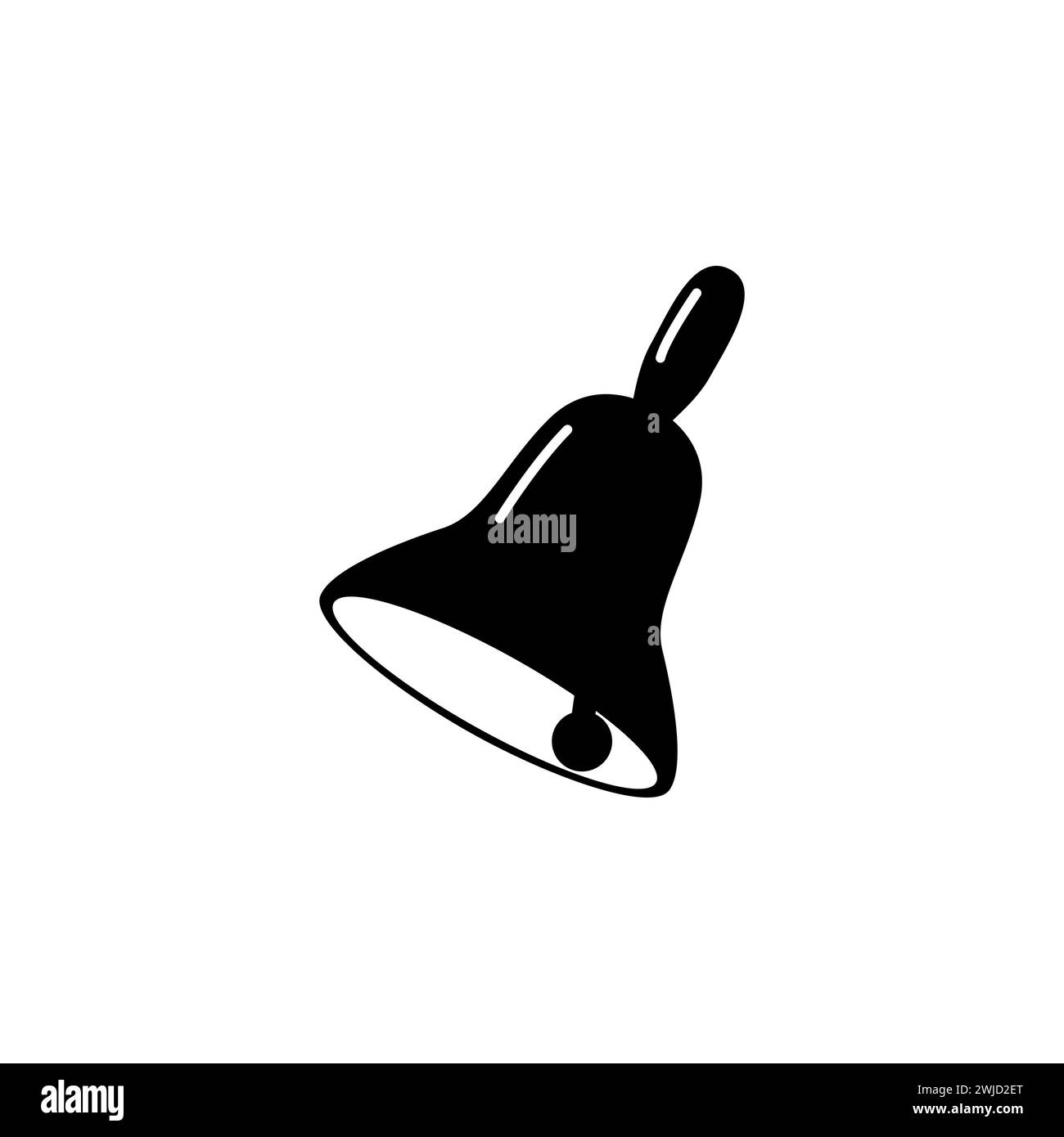 School Bell flat vector icon. Simple solid symbol isolated on white ...