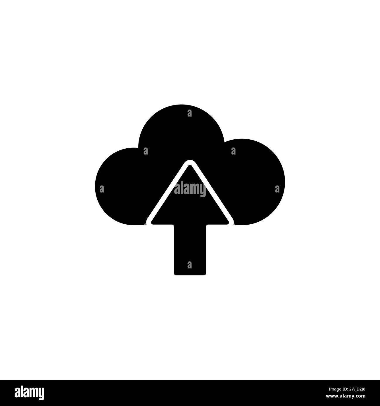 Cloud Upload flat vector icon. Simple solid symbol isolated on white background Stock Vector ...