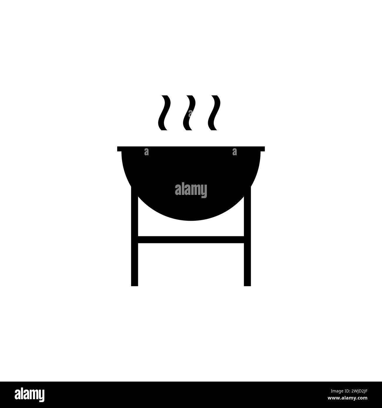 BBQ. Barbecue flat vector icon. Simple solid symbol isolated on white ...