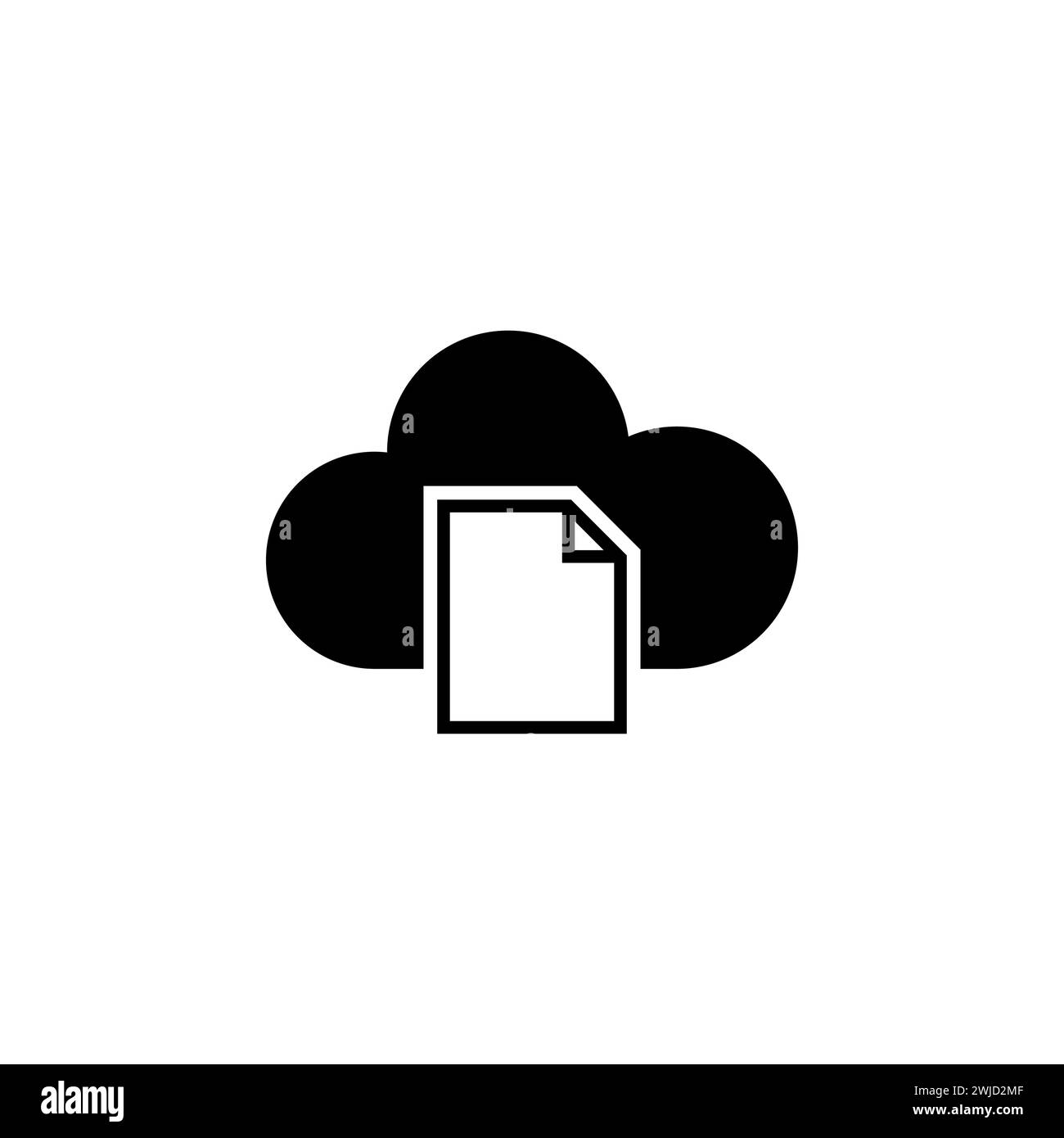 Cloud Storage Document flat vector icon. Simple solid symbol isolated on white background Stock ...