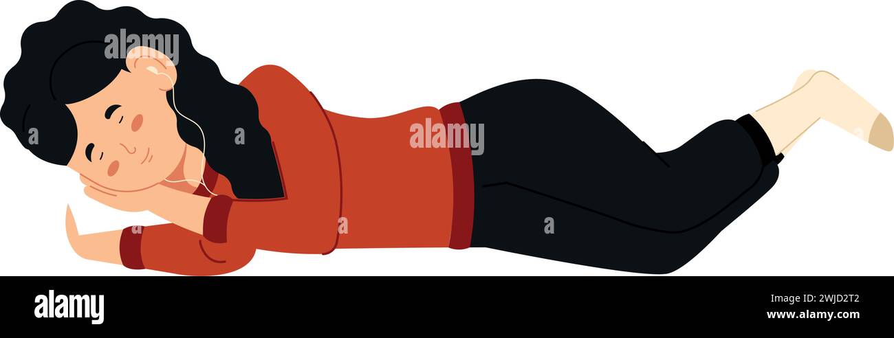 Sleeping woman cartoon with a pillow Vector Stock Vector Image & Art ...