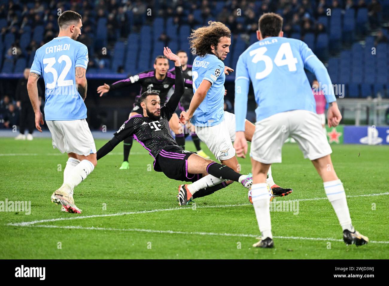 Rom, Italy. 14th Feb, 2024. Soccer: Champions League, Lazio Rome ...