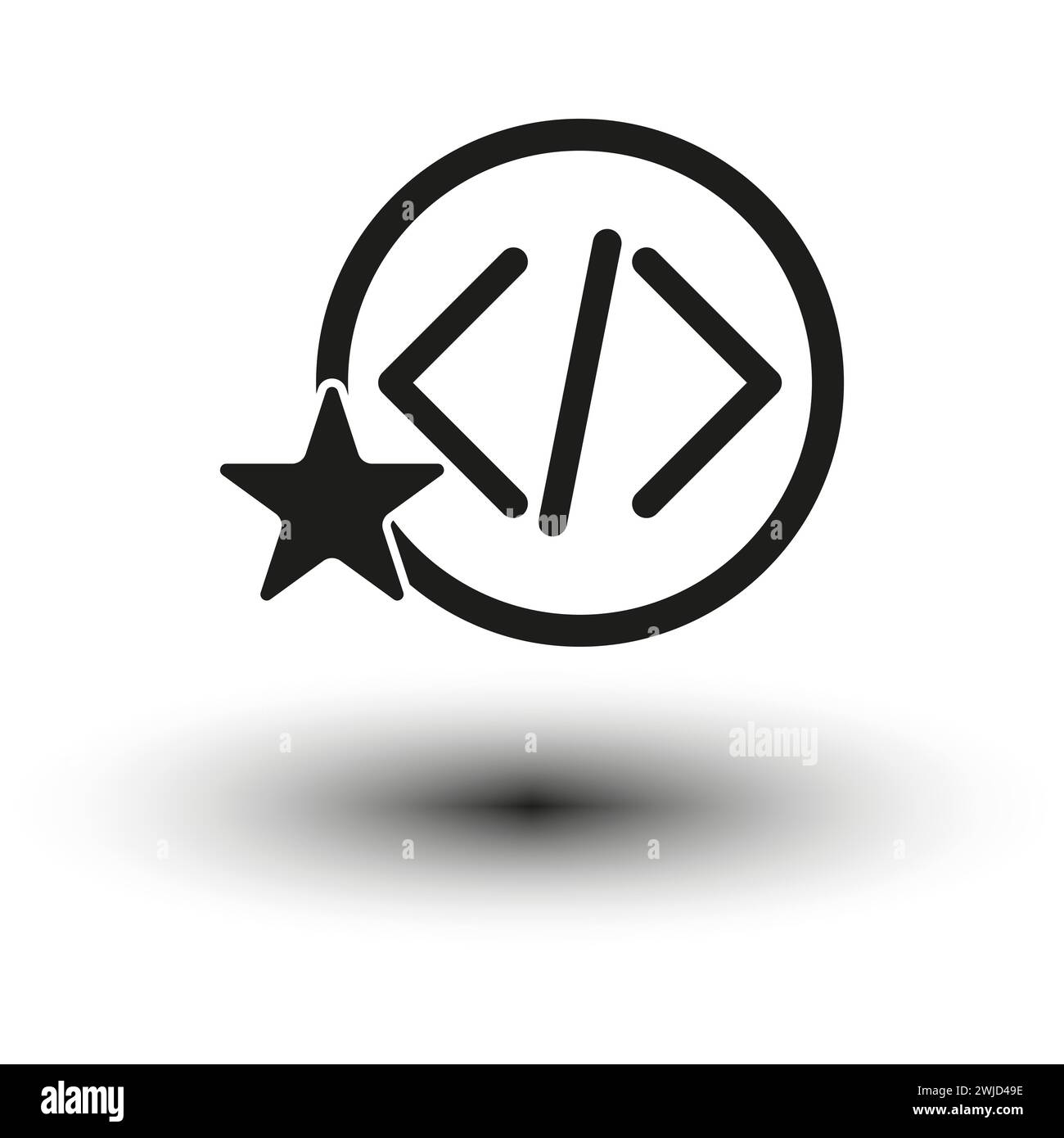 Programming Coding Symbol Star Icon Vector Illustration Eps 10 Stock Vector Image And Art Alamy