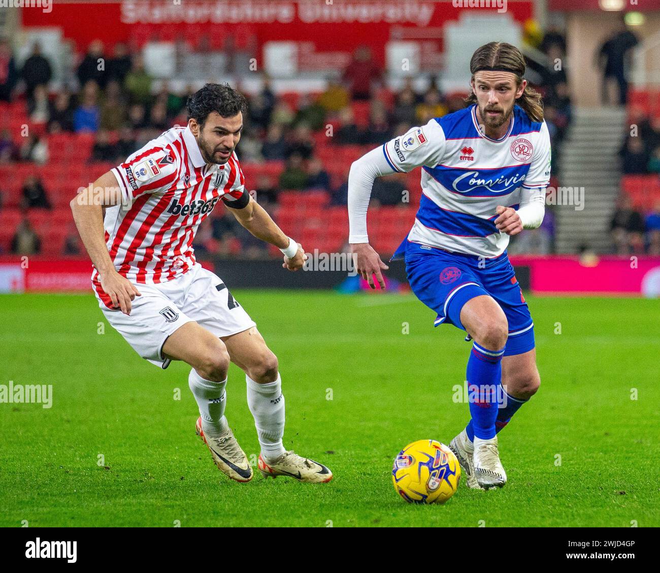 14th February 2024; Bet365 Stadium, Stoke, Staffordshire, England; EFL ...