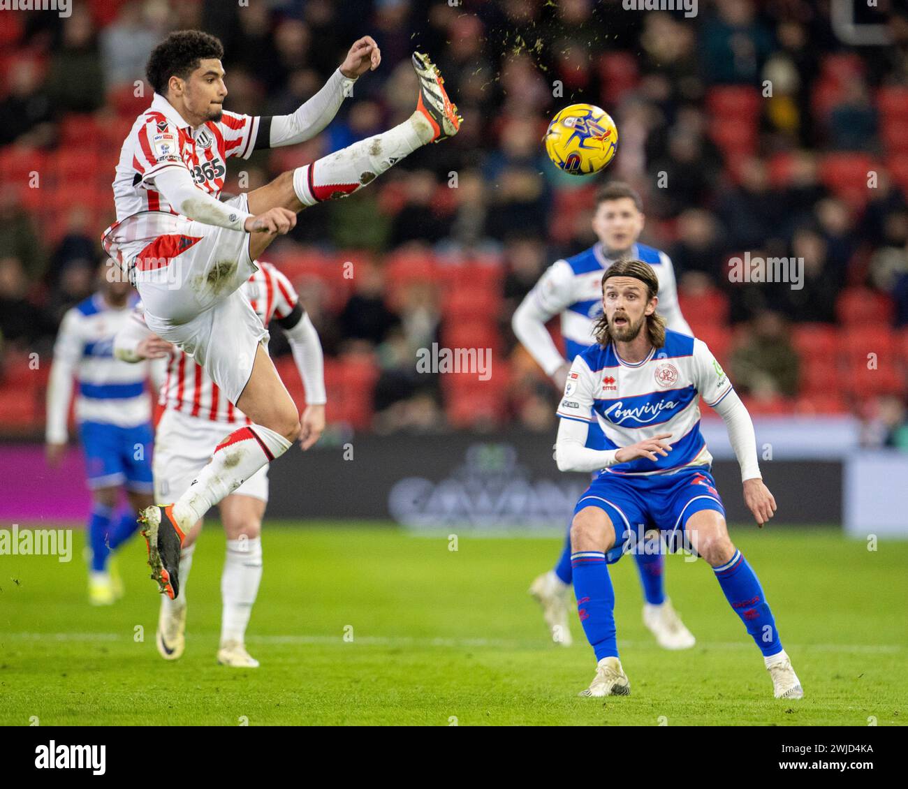 14th February 2024; Bet365 Stadium, Stoke, Staffordshire, England; EFL ...