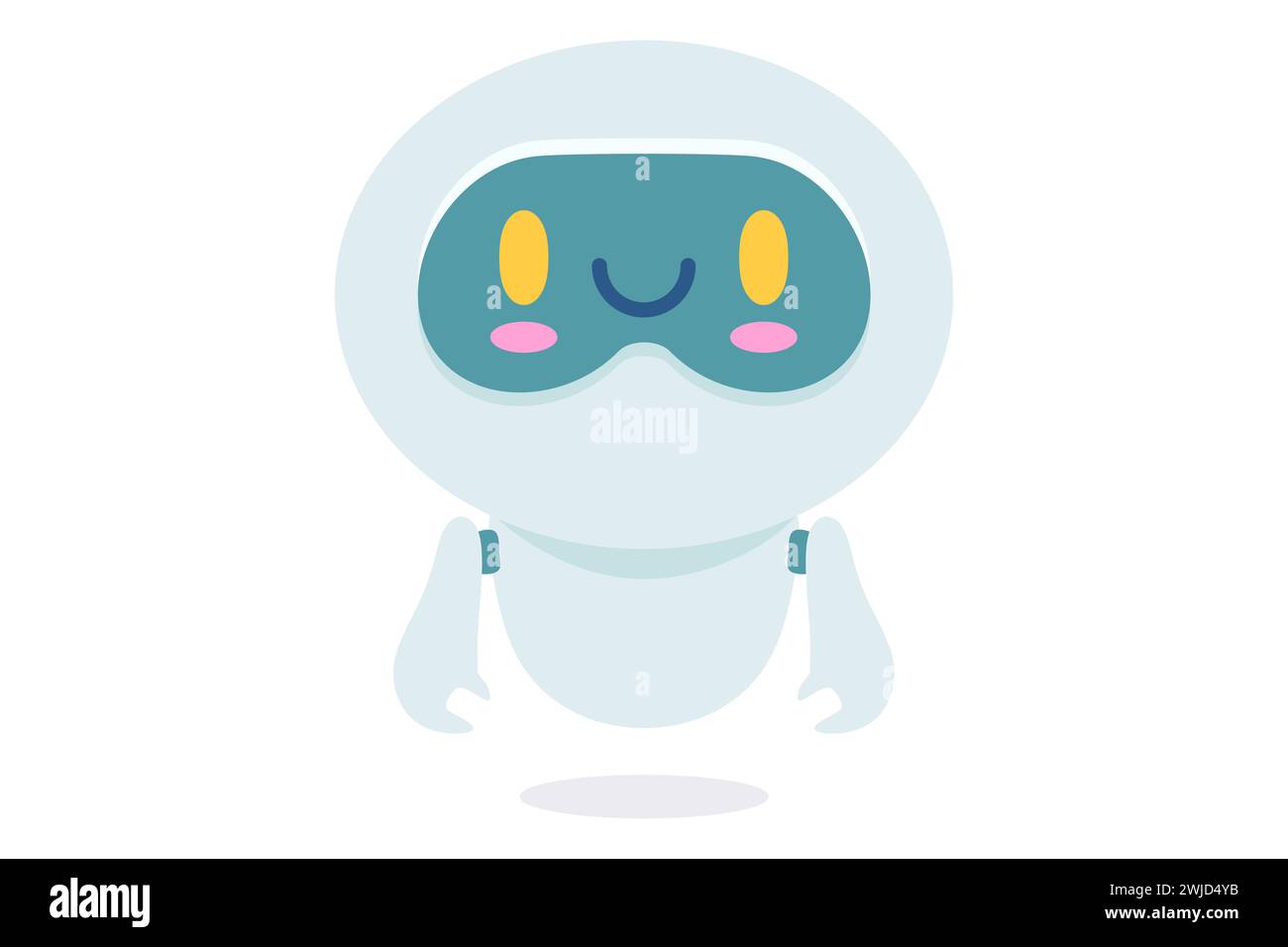 Vector illustration of cute robot. Vector icon for chatbot in flat ...