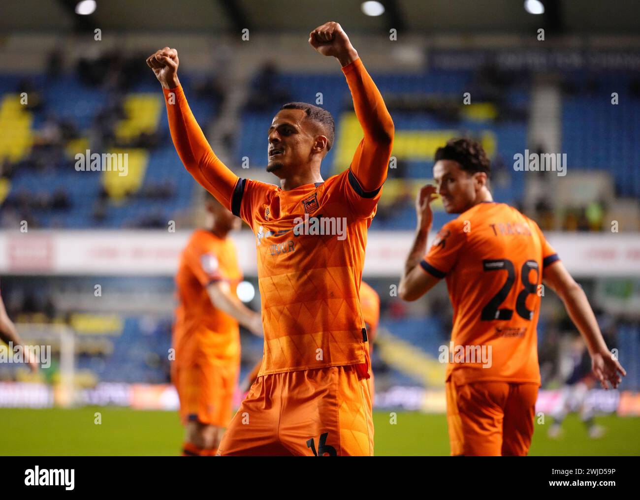 Ipswich Town's Ali Al-Hamadi celebrates scoring their side's fourth ...