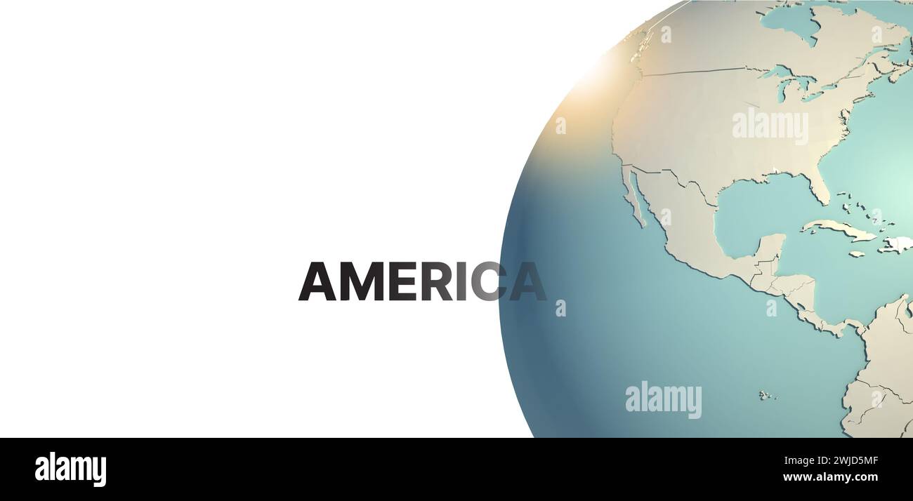 America. 3d rendering globe background Stock Photo - Alamy