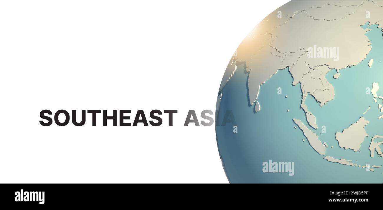 Southeast asia. 3d rendering globe background Stock Photo - Alamy