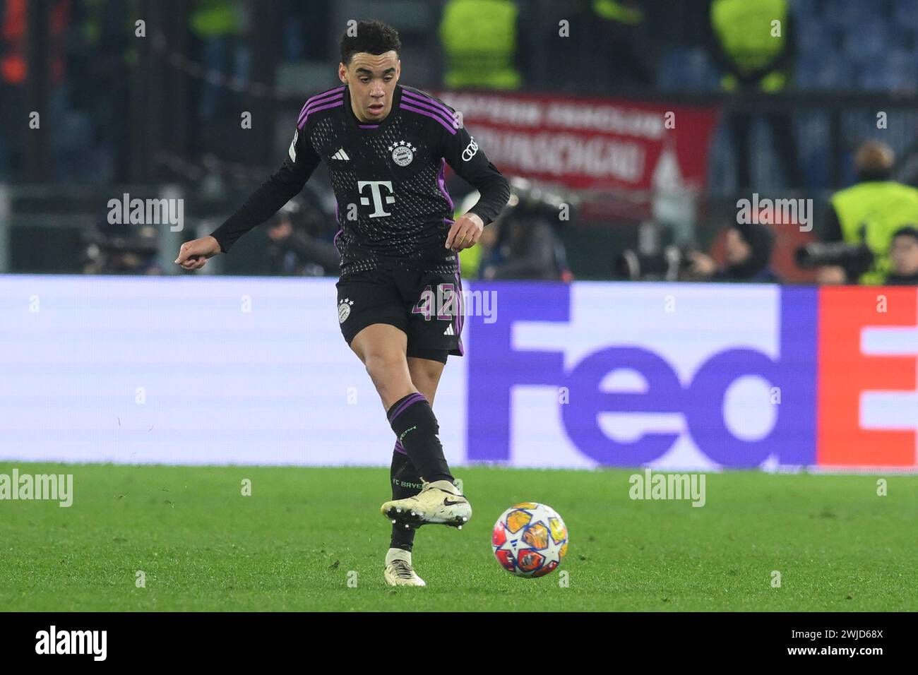 Rome, Italy, 14 February, 2024 Jamal Musiala of FC Bayern Munchen in ...