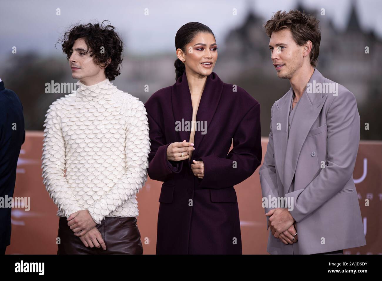 Timothee Chalamet, from left, Zendaya and Austin Butler pose for ...