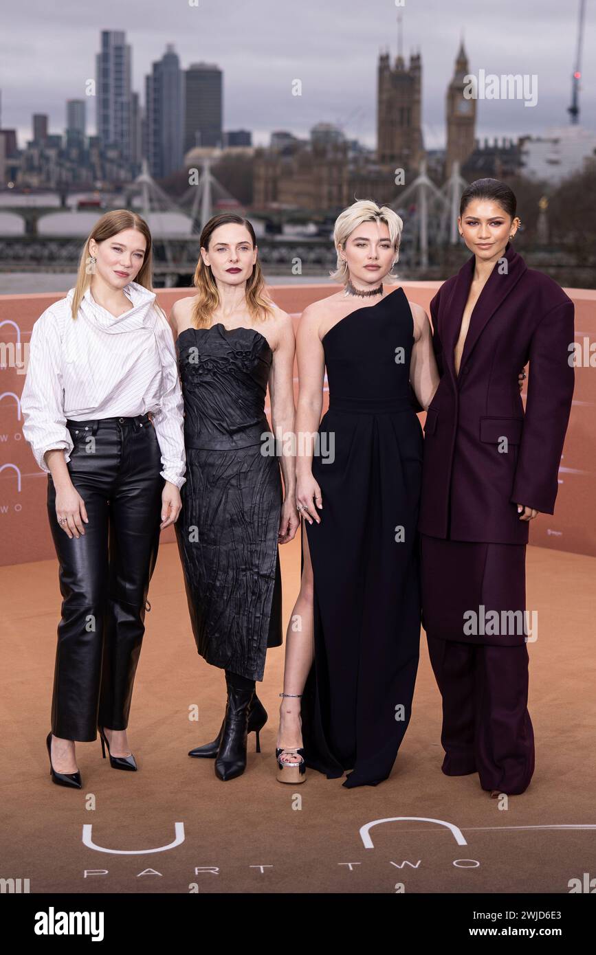 Lea Seydoux, from left, Rebecca Ferguson, Florence Pugh and Zendaya ...