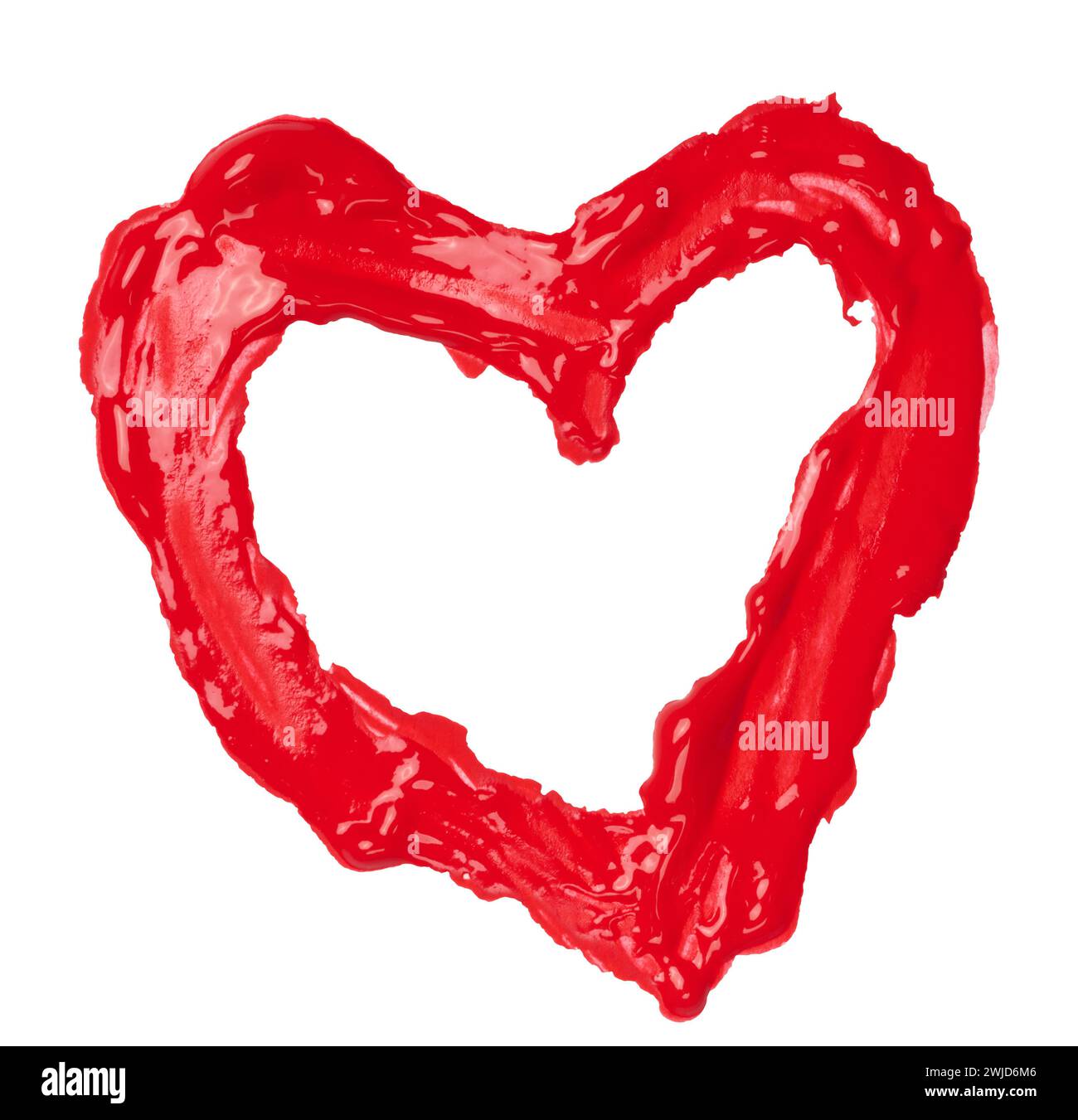 A heart drawn with thick red paint, a symbol of love Stock Photo - Alamy